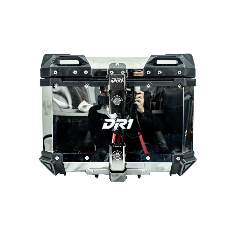 MALETERO CUADRADO DR1 ALU PRO ACERO 45 LT GRIS ESPEJO