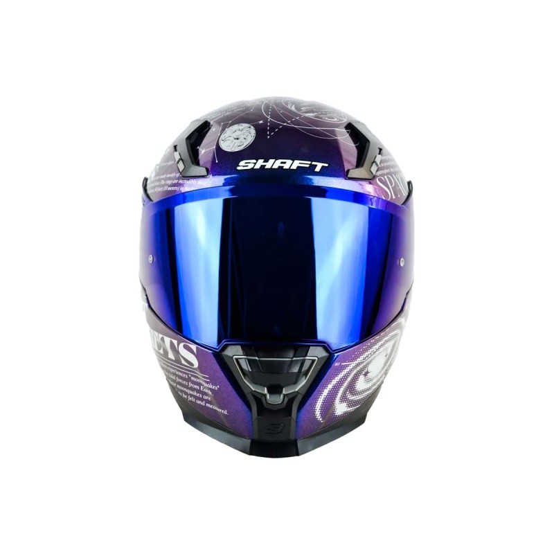 CASCO CERTIFICADO SHAFT 562 R SPACES CAMALEON|Visor Iridium Azul